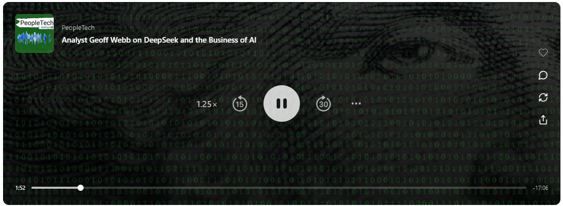 Guest Podcast: Analyst Geoff Webb on DeepSeek and the Business of AI ...